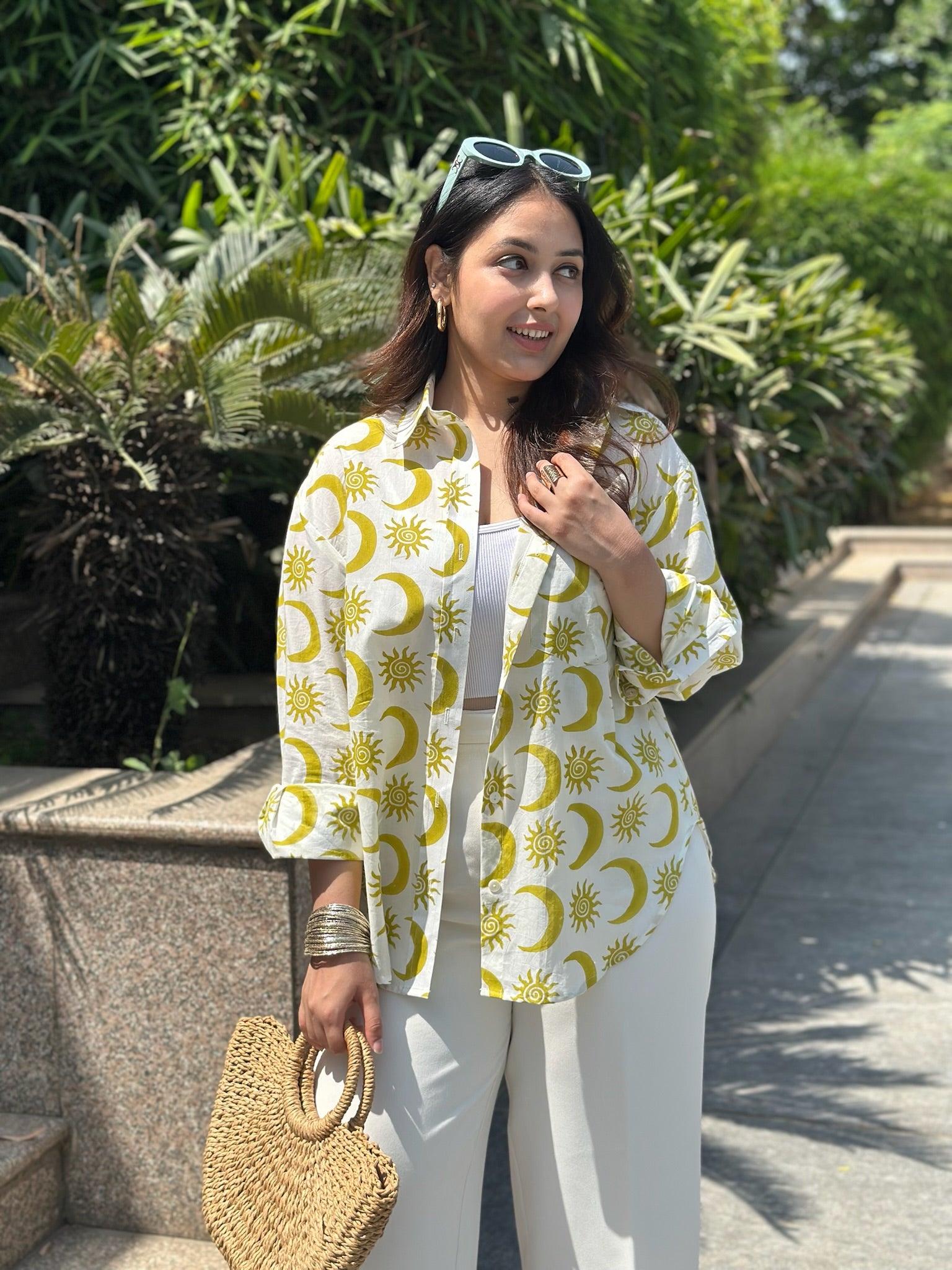 Sun And Moon Lime Shirt